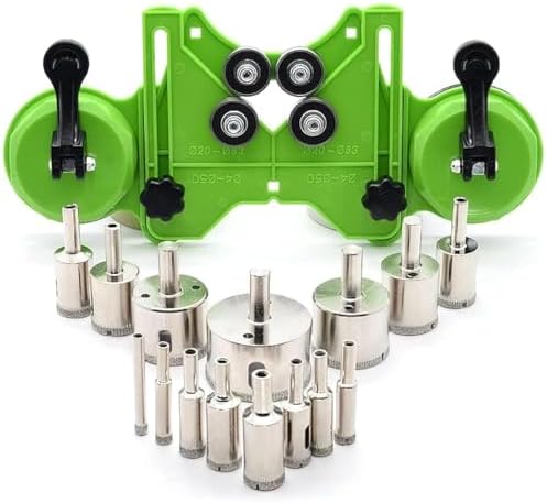 Jamiikury Diamond Hole Saw Set of 16, Glass Hole Saw Drill Bit Kit with ...