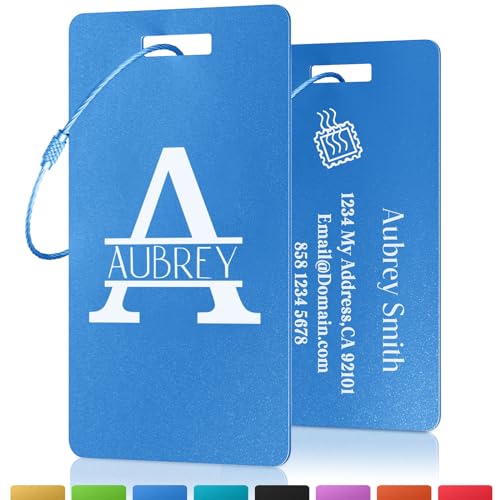 Amazon.com: Burst Bird Personalized Luggage Tags for Suitcases - Custom ...