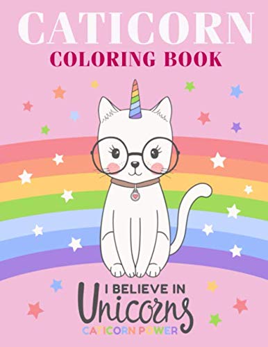 Caticorn Coloring Book: 40 big, simple and fun designs: For Kid 3-10, 8 ...