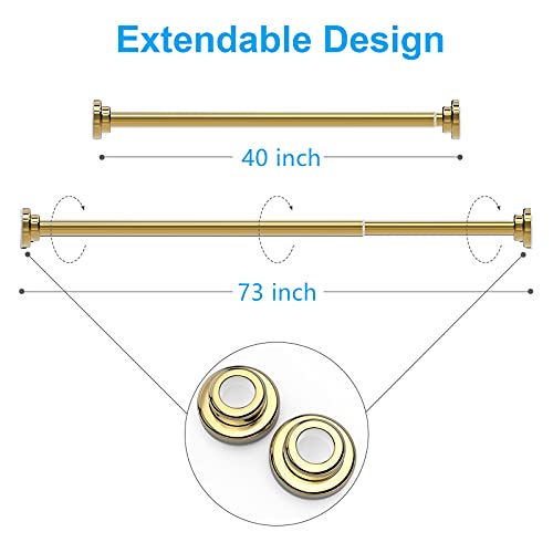 TEECK Adjustable Tension Spring Curtain Rod