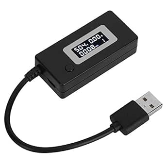 Amazon.com: USB Detector, LCD Display Backlight USB Detector Ammeter ...
