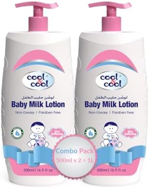 Cool & Cool Baby Milk Lotion - 500ML (Pack of 2) - Skin Softening,Non ...