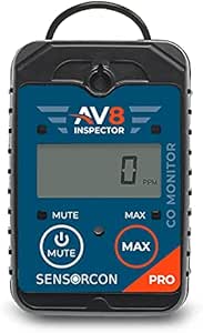 Sensorcon AV8 Inspector Pro AV8-CO-03 Carbon Monoxide Monitor for ...