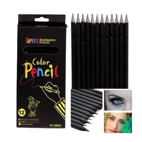 VINTAGER 12 Neon Colors Highlighter Pencils, Aesthetic Jumbo Colored ...