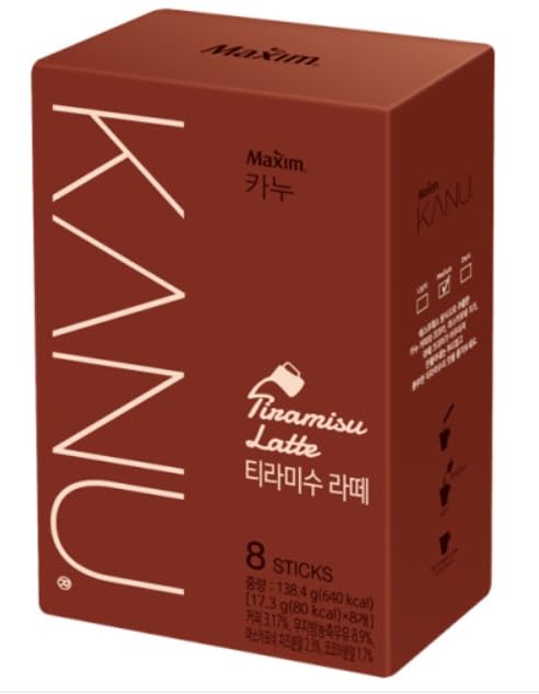 Amazon.com : Kanu Maxim Latte Instant Coffee (Tiramisu (17.3g x 8T ...