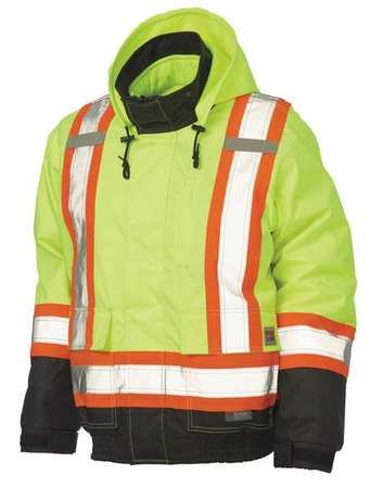 Amazon.com: Bomber Jacket, Hi-Viz, Insul, Green, M : Clothing, Shoes ...