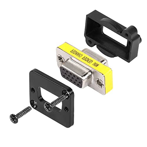 QIANRENON DB15 Panel Mount Straight Through Connector VGA Female to ...