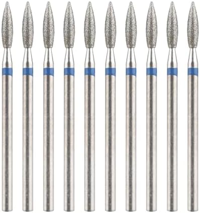 Amazon.com: siyuwuro 10Pcs Flame Shape Cuticle Nail Drill Bits 3/32 ...