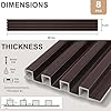 Amazon.com: 8-Pack WPC Slat Wall Panels, 96.5 x 6.3 in Decorative ...