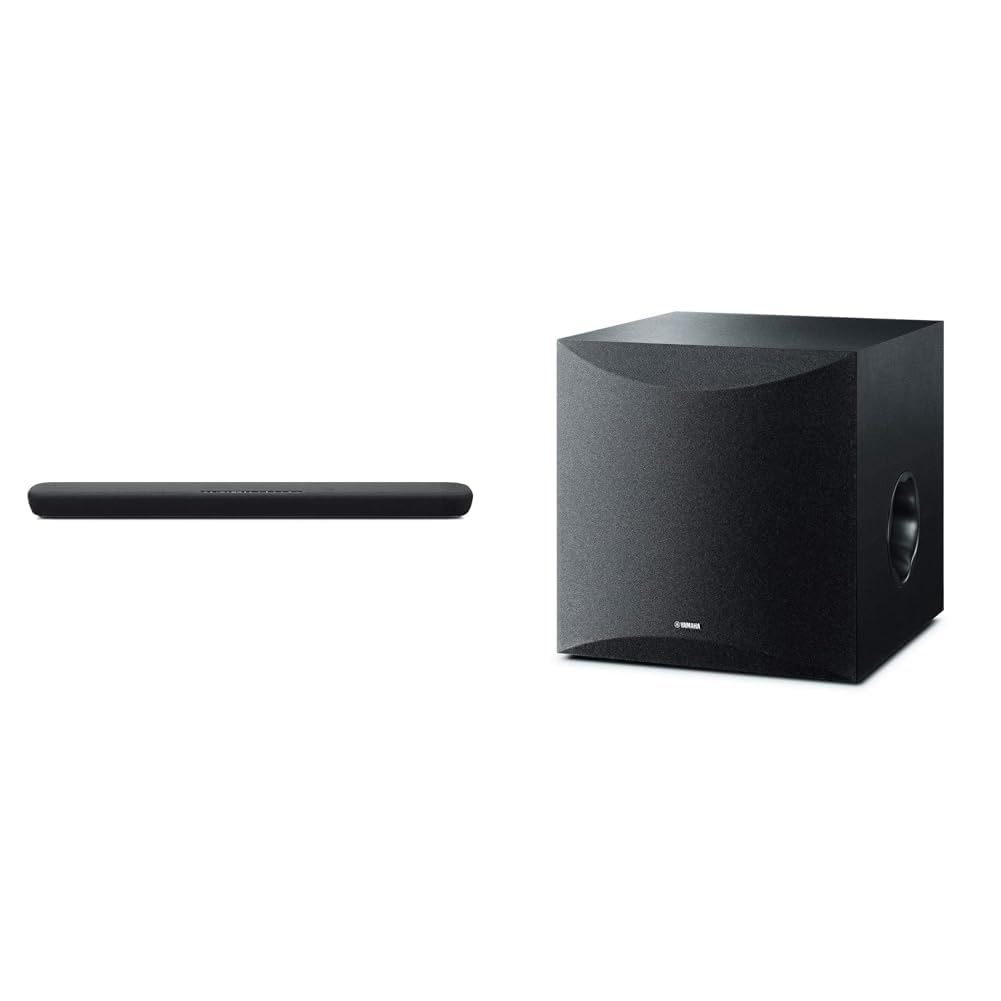Amazon.com: Yamaha YAS-109 Sound Bar with Subwoofers Bundle with NS ...