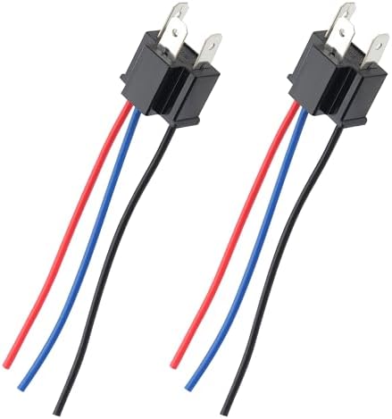 Amazon.com: 2PCS H4 Headlight Connector with 3-Way Headlight Wiring ...