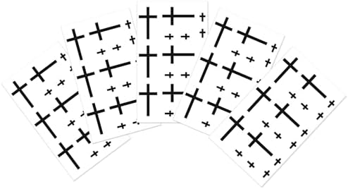 Amazon.com : 5 PCS Cross Temporary Tattoos, Semi-Permanent Tattoo ...