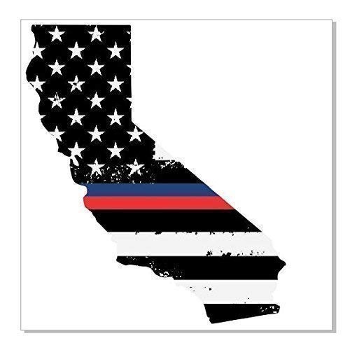 Amazon.com: Back The Blue AND Red decal - Thin Blue Line- Thin Red Line ...