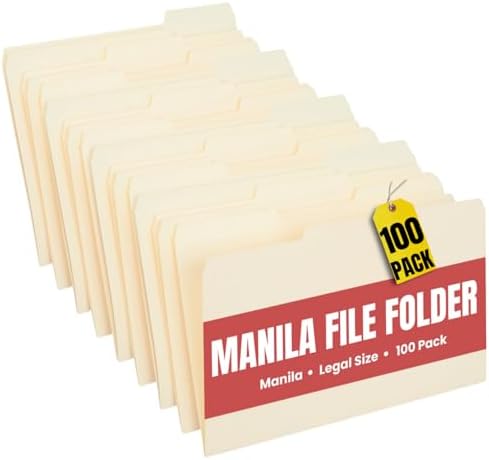 Amazon.com : 1InTheOffice Legal File Folders, File Folders Legal Size ...