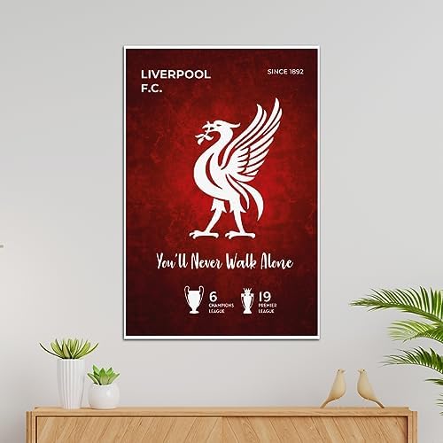 TenorArts Liverpool FC Poster White Club Logo Wall Poster with Thick ...
