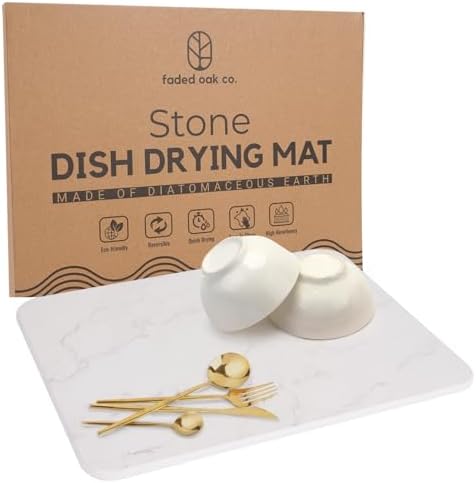 Amazon.com: Stone Dish Drying Mats for Kitchen Counter - Stone Dish ...