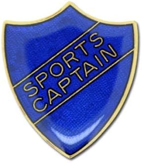 Amazon.com: 1000 Flags Sports Captain Pin Badge for High School or ...