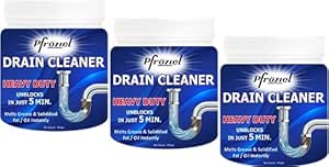 Pfroziel heavy duty Drain cleaner (450g Pack of 3) Instant Blockage ...