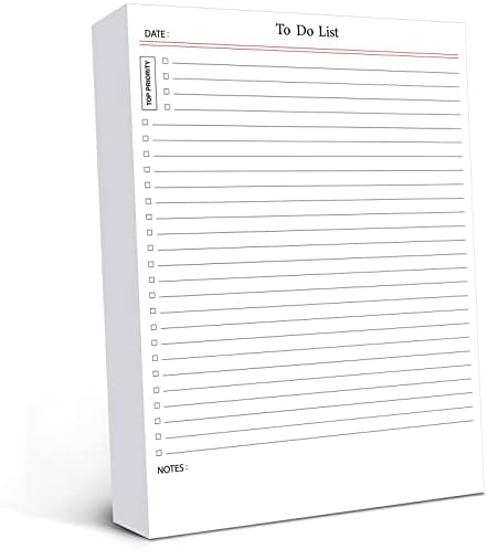 Amazon.com : 300 Sheets Daily to Do List Notepad Notebook Library Card ...