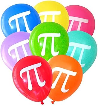 Amazon.com: Pi Balloons (16 pcs) Assorted Colors by Nerdy Words : Home ...