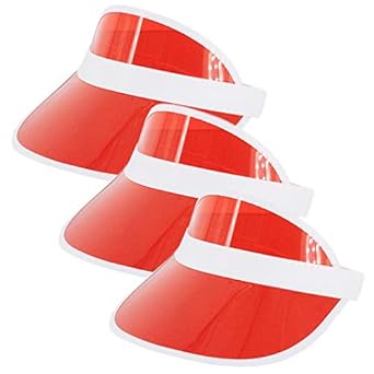 Rebecca Women Men Sun Visor Caps Transparent Colored Plastic Sun Hat ...