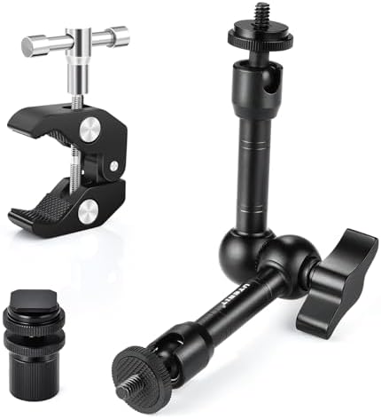 UTEBIT Adjustable Magic Arm with Super Clamp,9 inch with 1/4" and 3/8 ...