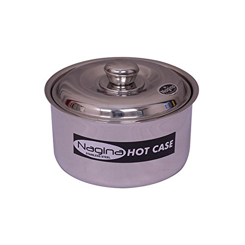 Buy Nagina Stainless Steel Chapati Box/Bread Container/Hot Pot 21 cm ...