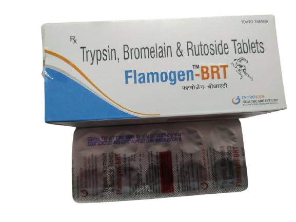 Flamogen-BRT Trypsin, Bromelain & Rutoside Tablets : Amazon.in: Health ...
