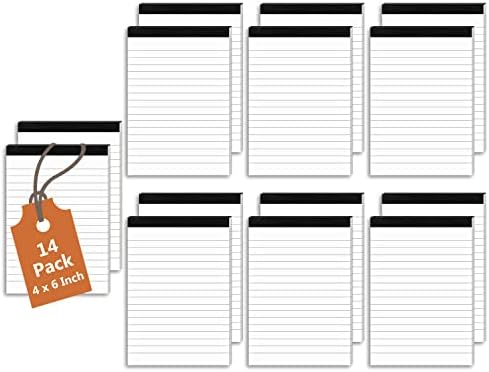 Amazon.com : PINJINGPRO 14 Pack Note Pads 4x6 Narrow Ruled Small ...