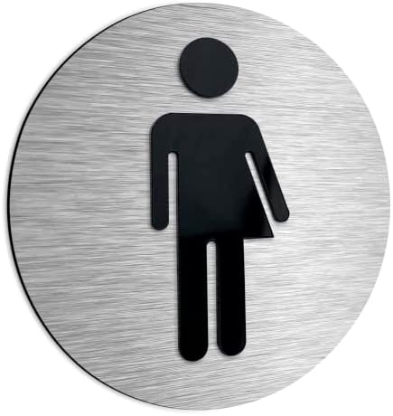 ALÚMADESIGNCO Modern Gender Neutral Toilet Sign - Non Binary Toilets ...