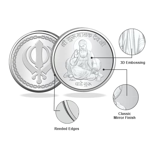 Buy SILVERA 100 Gms Guru Nanak 999.0 Silver Coin Capsule | Precious ...