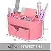 Amazon.com: Pink Desk Organizer for Office Supplies and Desk ...