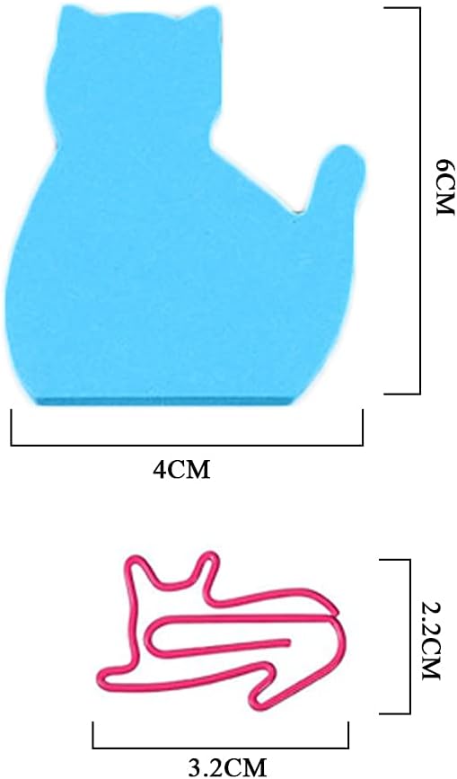 Cat Sticky Notes Cat Paper Clips Cat Shaped Sticky Notes Cat Shaped ...