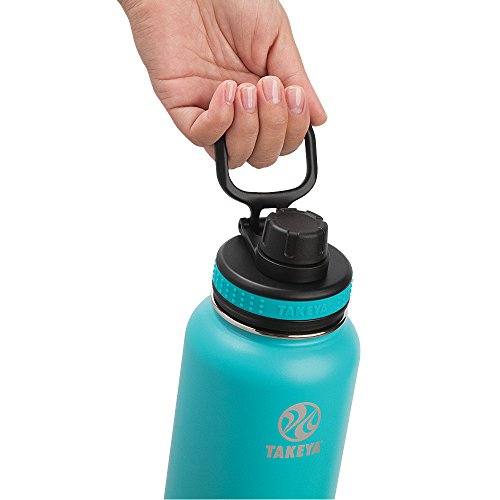 Takeya ThermoFlask Insulated Stainless Steel Water Bottle, 40 oz, Ocean ...