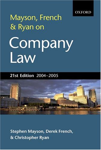 Amazon.com: Mayson, French and Ryan on Company Law: 9780199270620 ...