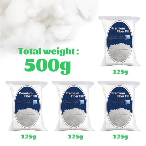 Snapklik.com : 500g/176oz Polyester Fiber Fill, Premium Fiber Fill Stuffing, Fluff Stuffing High ...