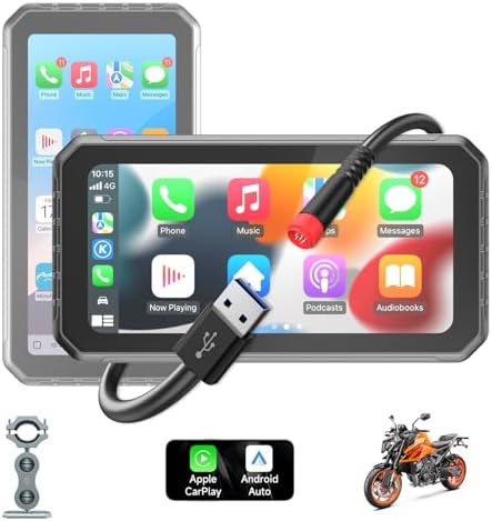Amazon.com: Motorcycle Carplay Android Auto Device with Dual 1080p ...