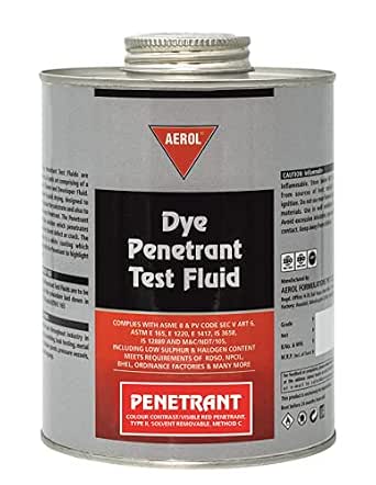 Aerol Dye Penetrant Test (DPT) Fluid Grade 9910 (1 Litre) | Visible Red ...