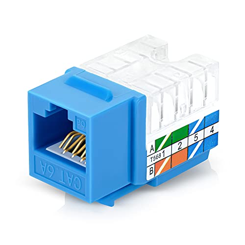 Everest Media Solutions RJ45 CAT6A Keystone Jack - 110-Type Modular ...