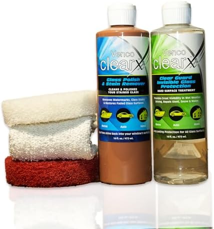 Amazon.com: Venco Clear X Glass Polish & Protector - 16oz Kit for ...