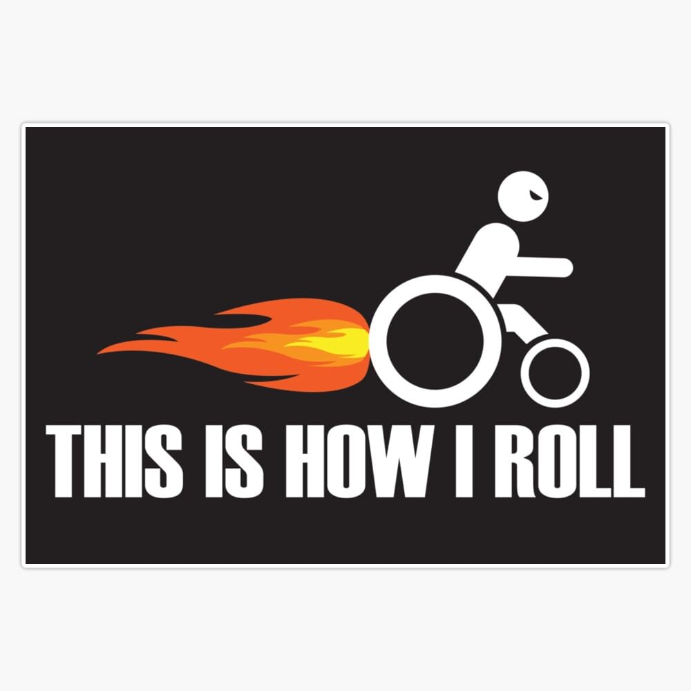 Amazon.com: Funny Handicap Wheelchair This is How I Roll Sticker Vinyl ...