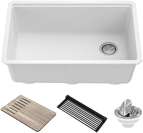 BLANCO, White 441767 DIAMOND SILGRANIT Super Single Undermount Kitchen ...