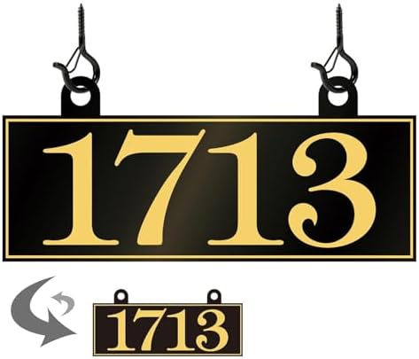 Amazon.com: Hanging Address Plaque Sign - Personalized House Number ...