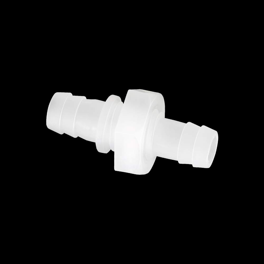 Snapklik.com : Feelers 1/2" Hose Barb Thru-Bulk Bulkhead Fitting Hex ...