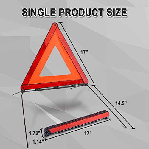 Snapklik.com : 3 Pack Foldable Warning Triangle Emark Approved ...