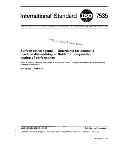 ISO 7535:1984, Surface active agents - Detergents for domestic machine ...