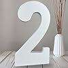 Amazon.com : AOCEAN 10 Inch White Wood Numbers Unfinished Wood Numbers ...