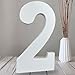 Amazon.com: AOCEAN 10 Inch White Wood Numbers Unfinished Wood Numbers ...