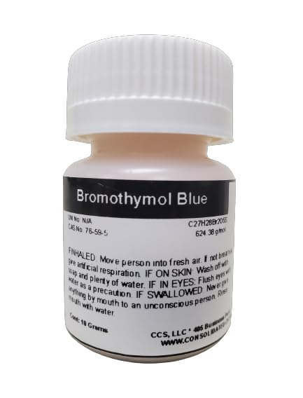 Bromothymol Blue Indicator (Solid/Powder) 10 Grams: Amazon.com ...