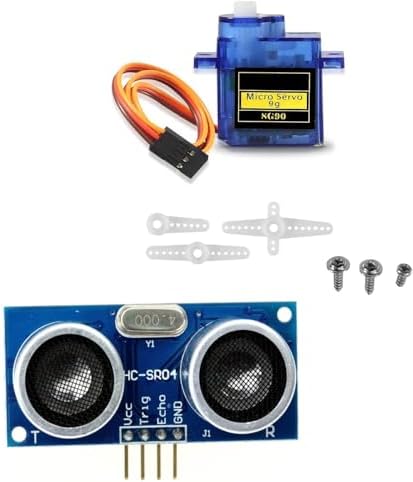 SERVO SG90 Micro Digital Servo Motor 9G with HC-SR04 Ultrasonic Sensor ...